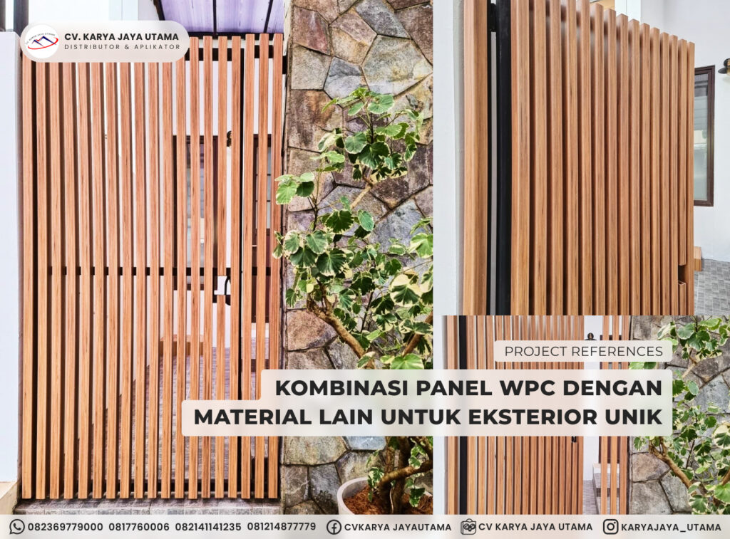 Kombinasi Panel WPC & Material Lain untuk Eksterior Unique